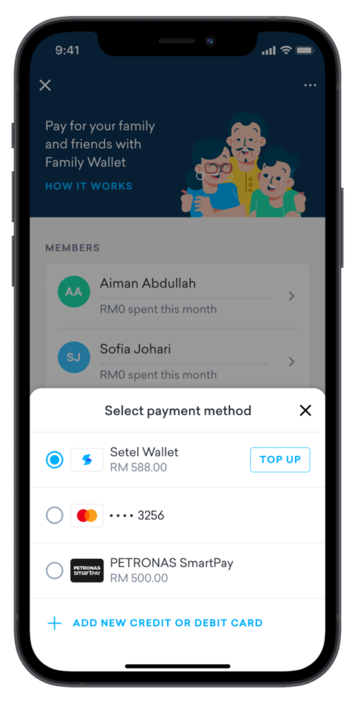 Family Wallet | Setel