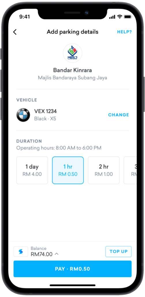 Street parking | Setel