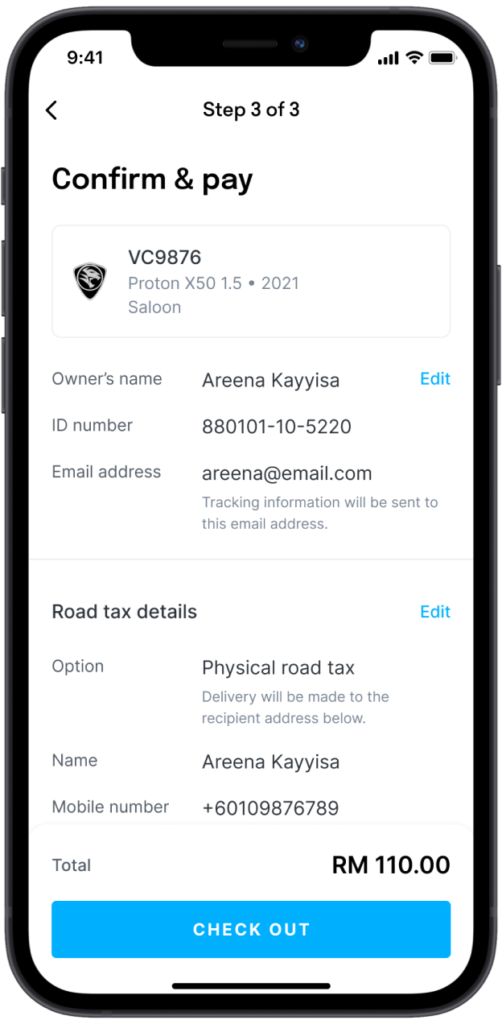 Renew road tax | Setel