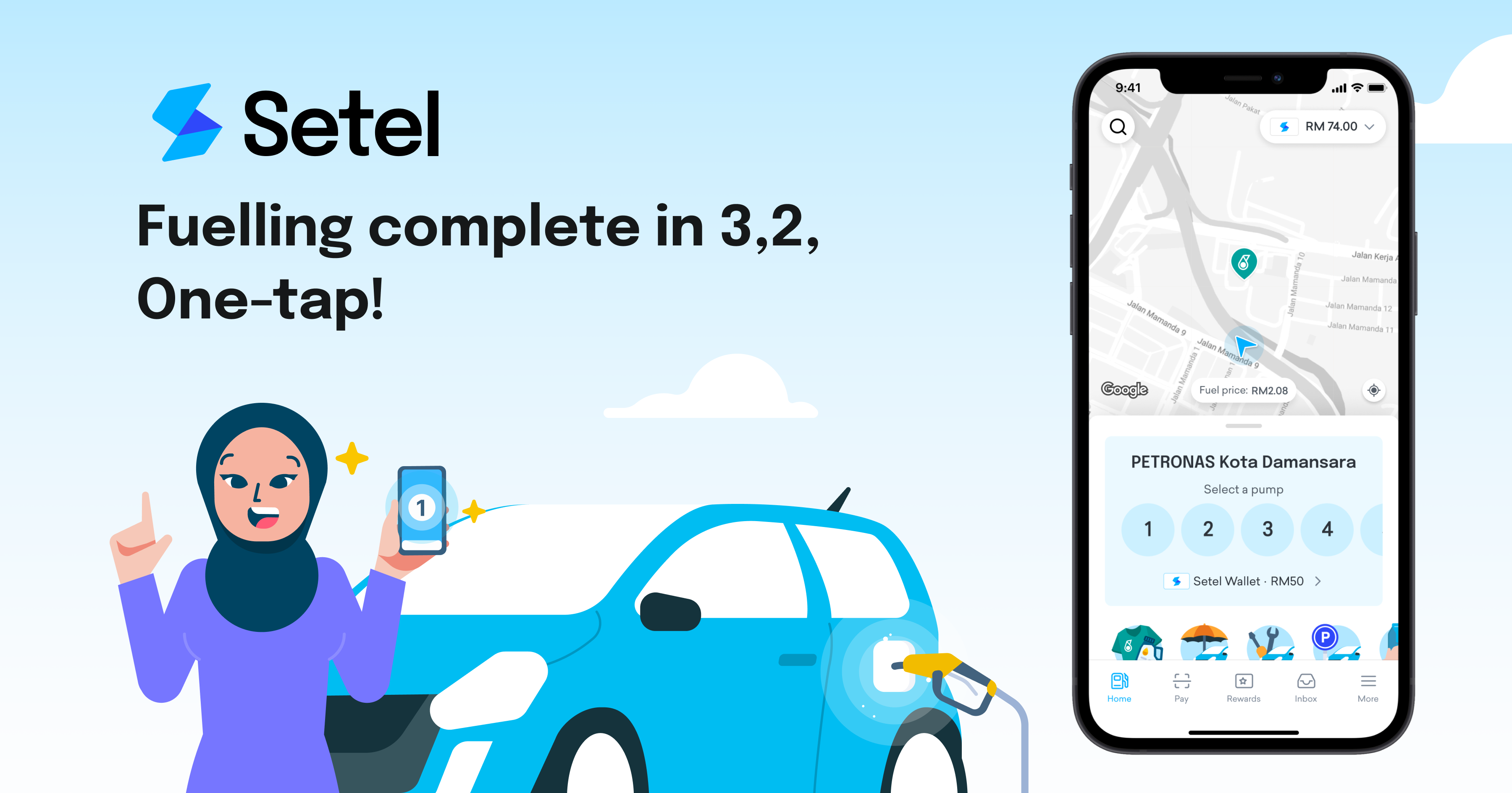 One-tap fuelling | Setel