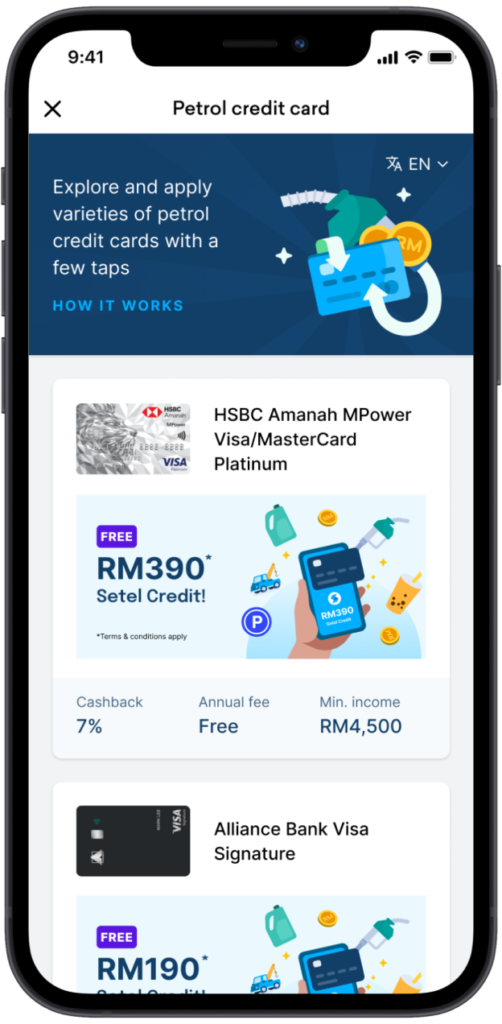 Apply Credit Card | Setel