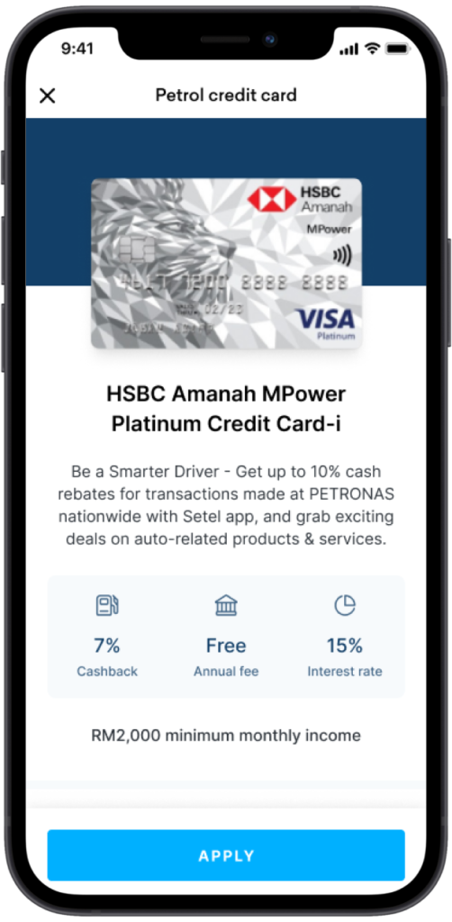 Apply Credit Card | Setel