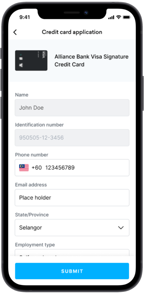 Apply Credit Card | Setel