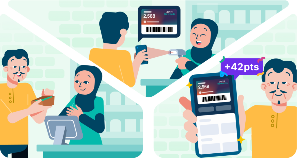 Scan & earn points | Setel