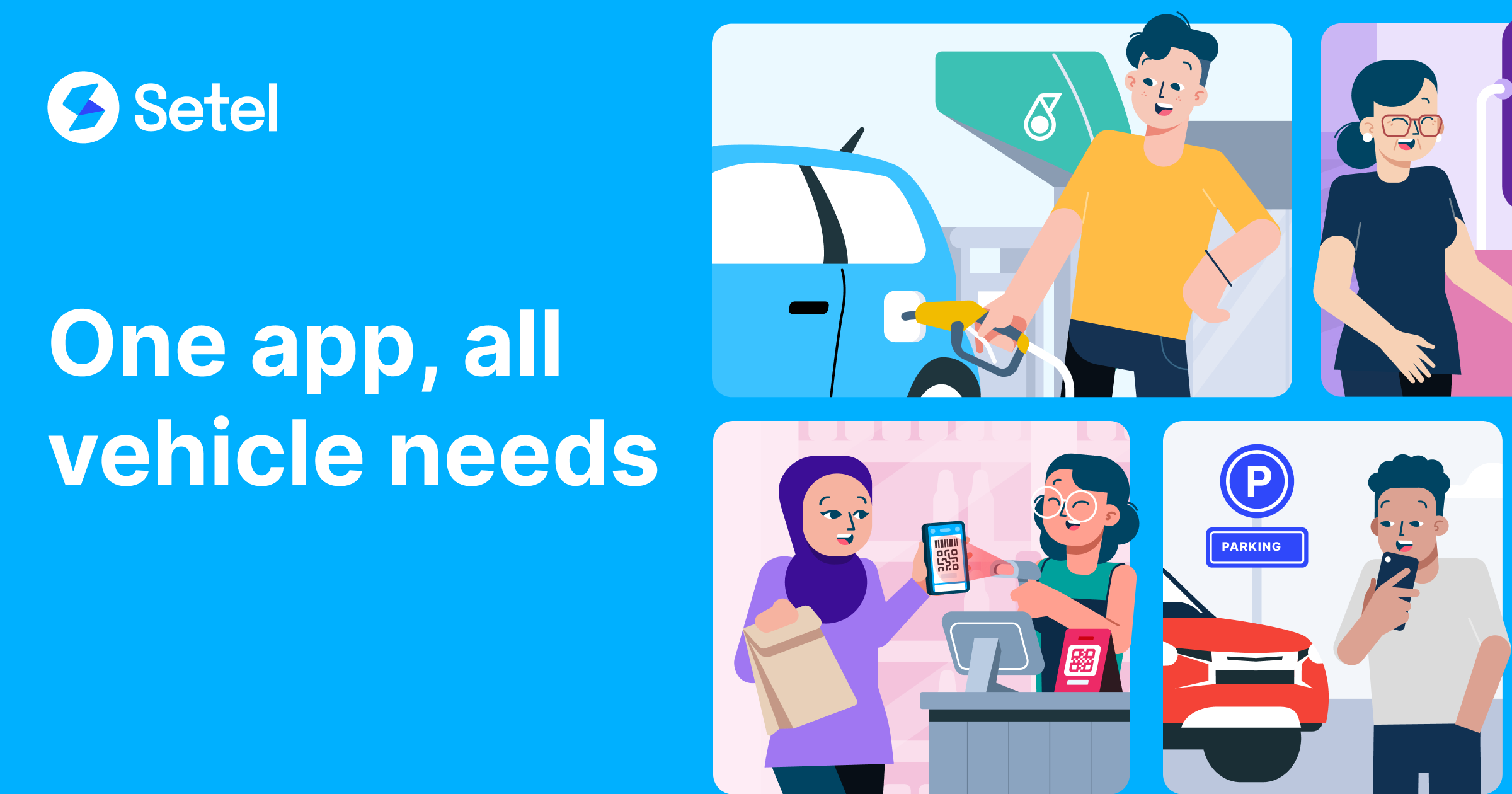 One app, all vehicle needs | Setel