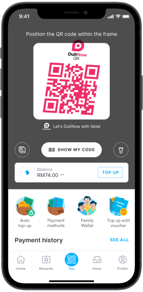 Scan & pay with DuitNow QR | Setel