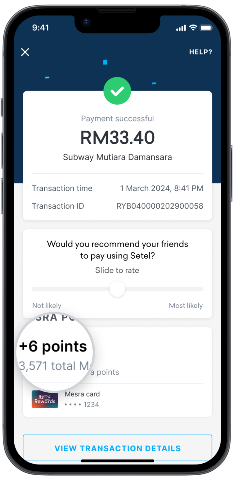 Every RM5 = 1x Point