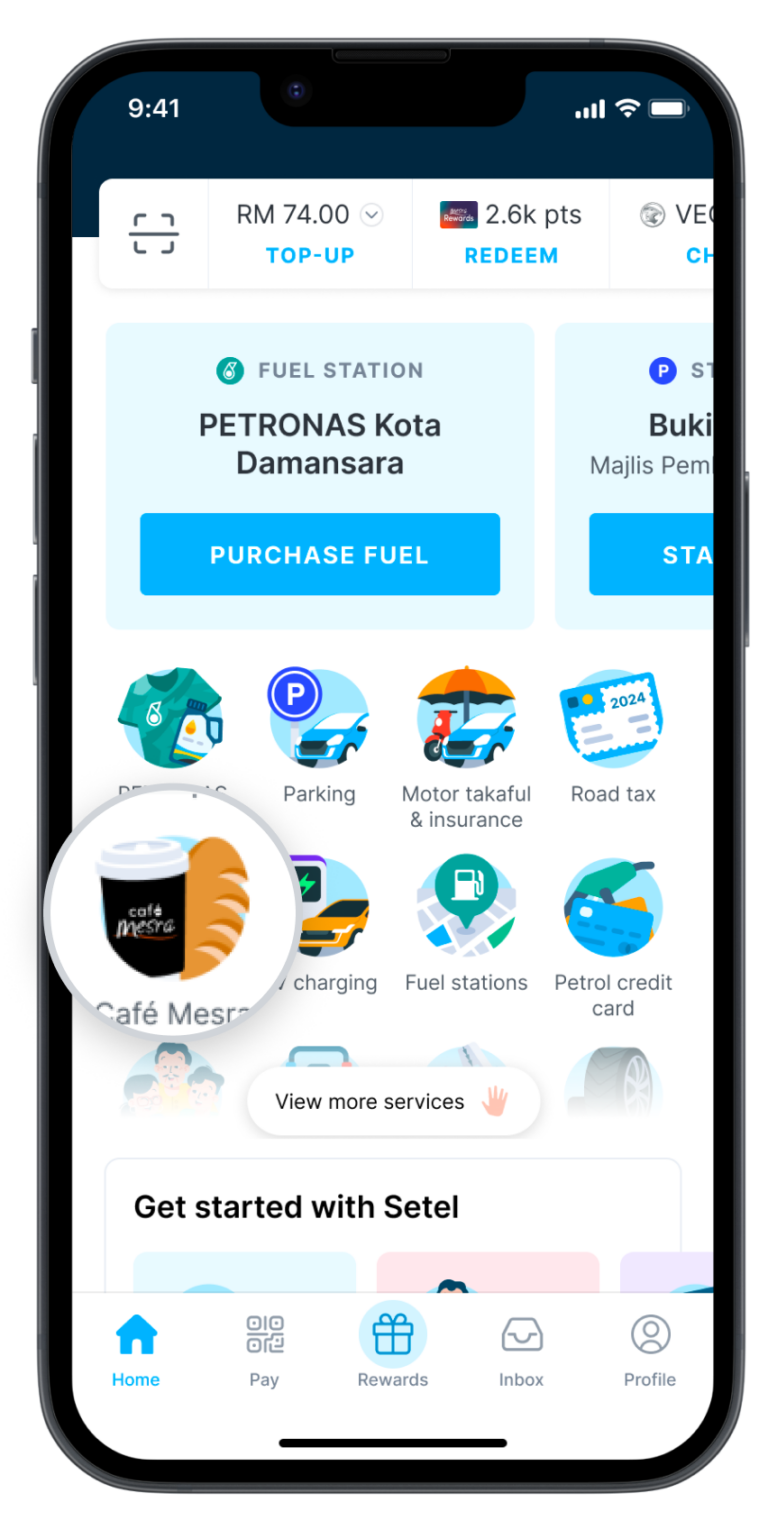 Café Mesra pick-up | Setel