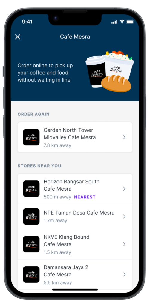 Café Mesra pick-up | Setel